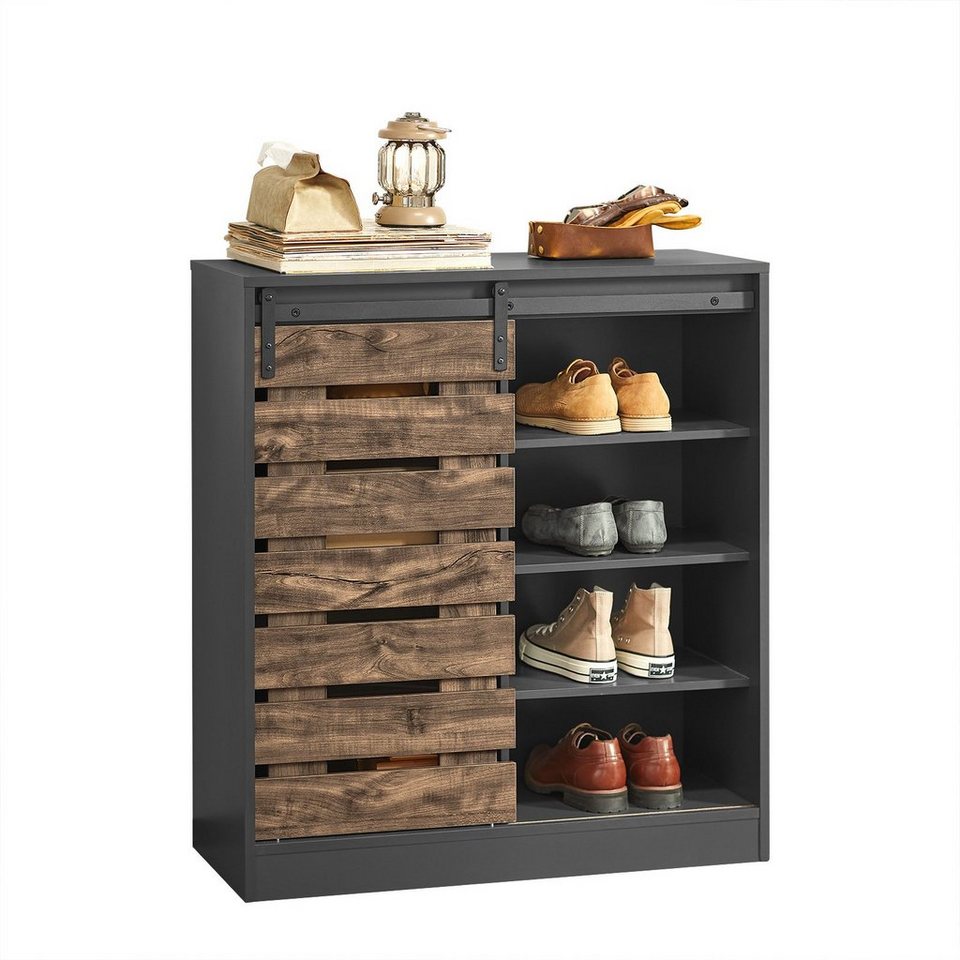 Sobuy Sideboard Fsb65 Schuhschrank Mit Schiebetür Kommode Schrank