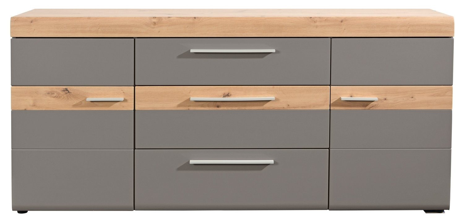 Sideboard Lucera B 180 X H 81 Cm Basalt Matt Dekor Artisan Eiche
