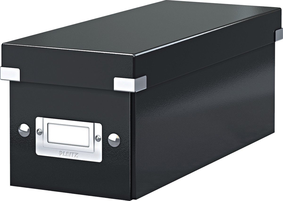 LEITZ Aufbewahrungsbox Ablagebox Click & Store CD schwarz (6 Stück)