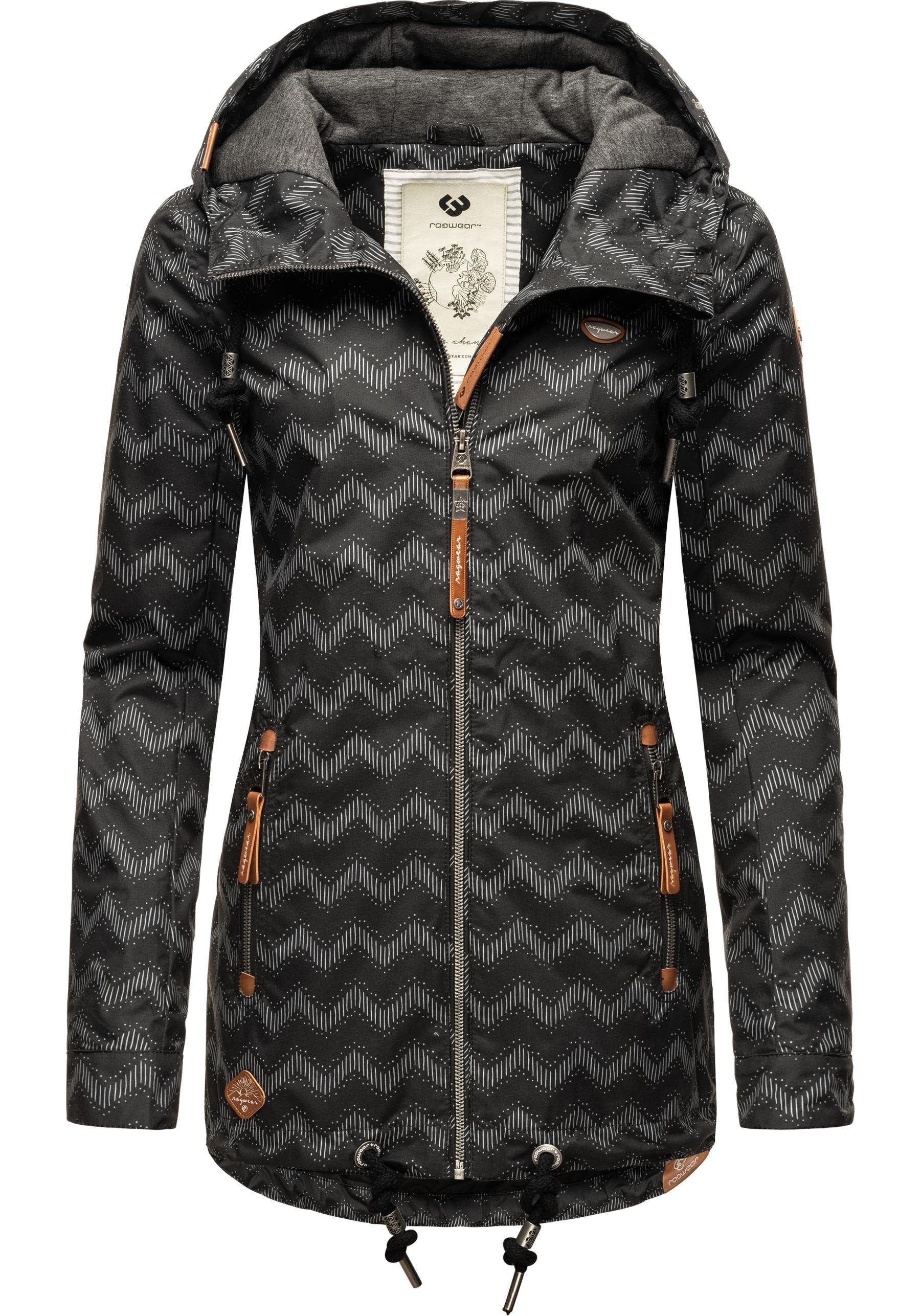 Ragwear Outdoorjacke Zuzka Chevron Stylische Übergangsjacke Mit