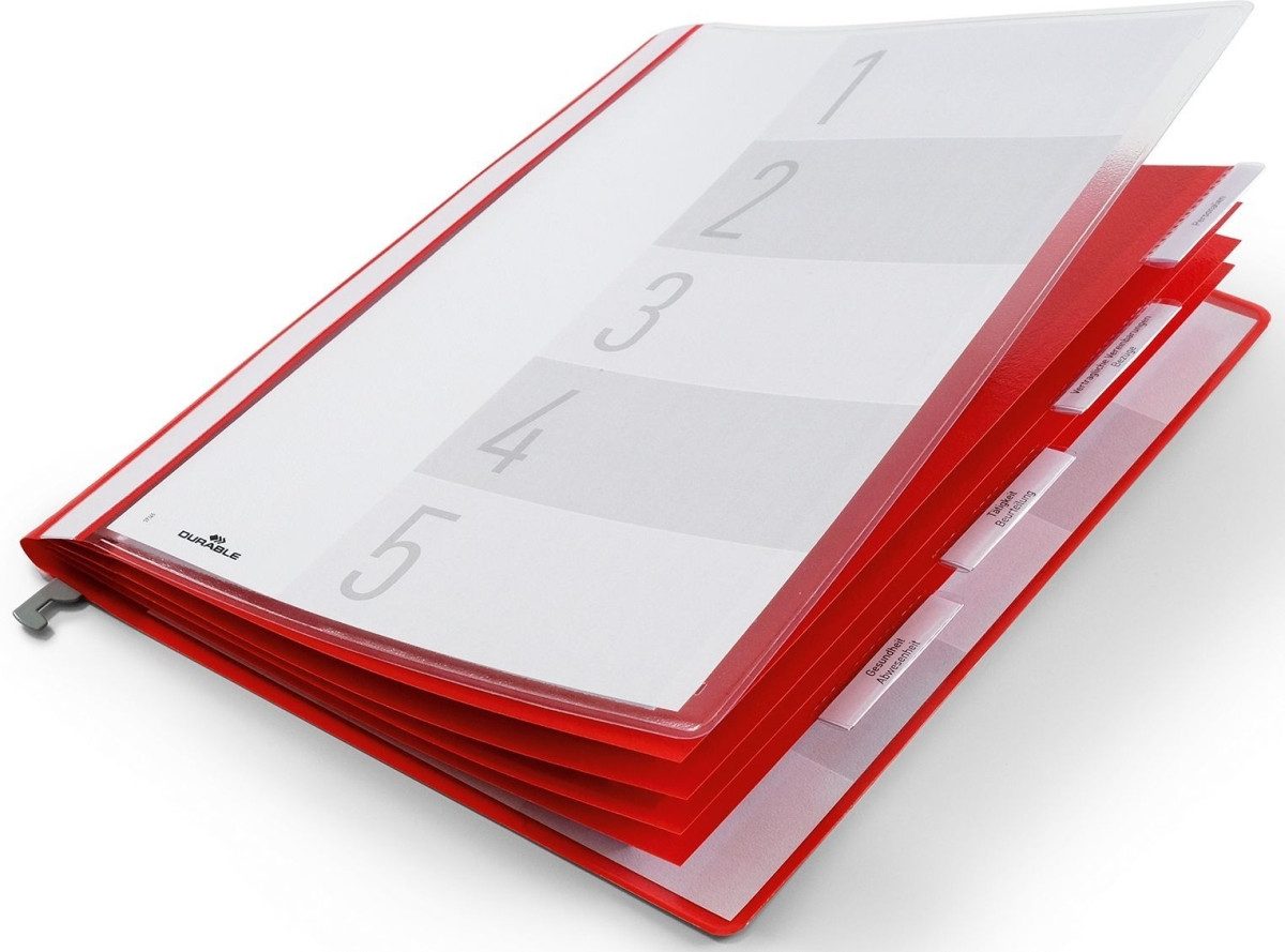 DURABLE Hefter, Beschriftung des Deckblattes durch Einschieben in die ...