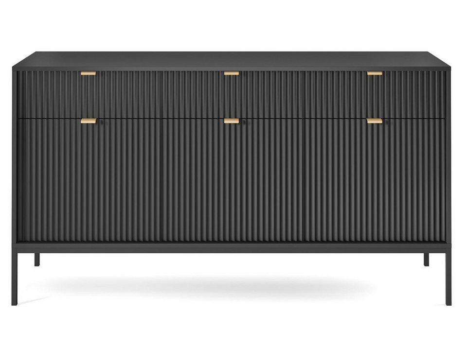Compleo Kommode Nancy Breite 154 Cm Dreitürige Sideboard Goldene