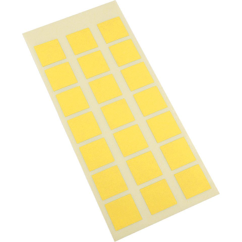 König Werbeanlagen Hinweisschild Etikett, eckig, beschriftbar, gelb, Haftpapier, ablösbar, 21/Bo