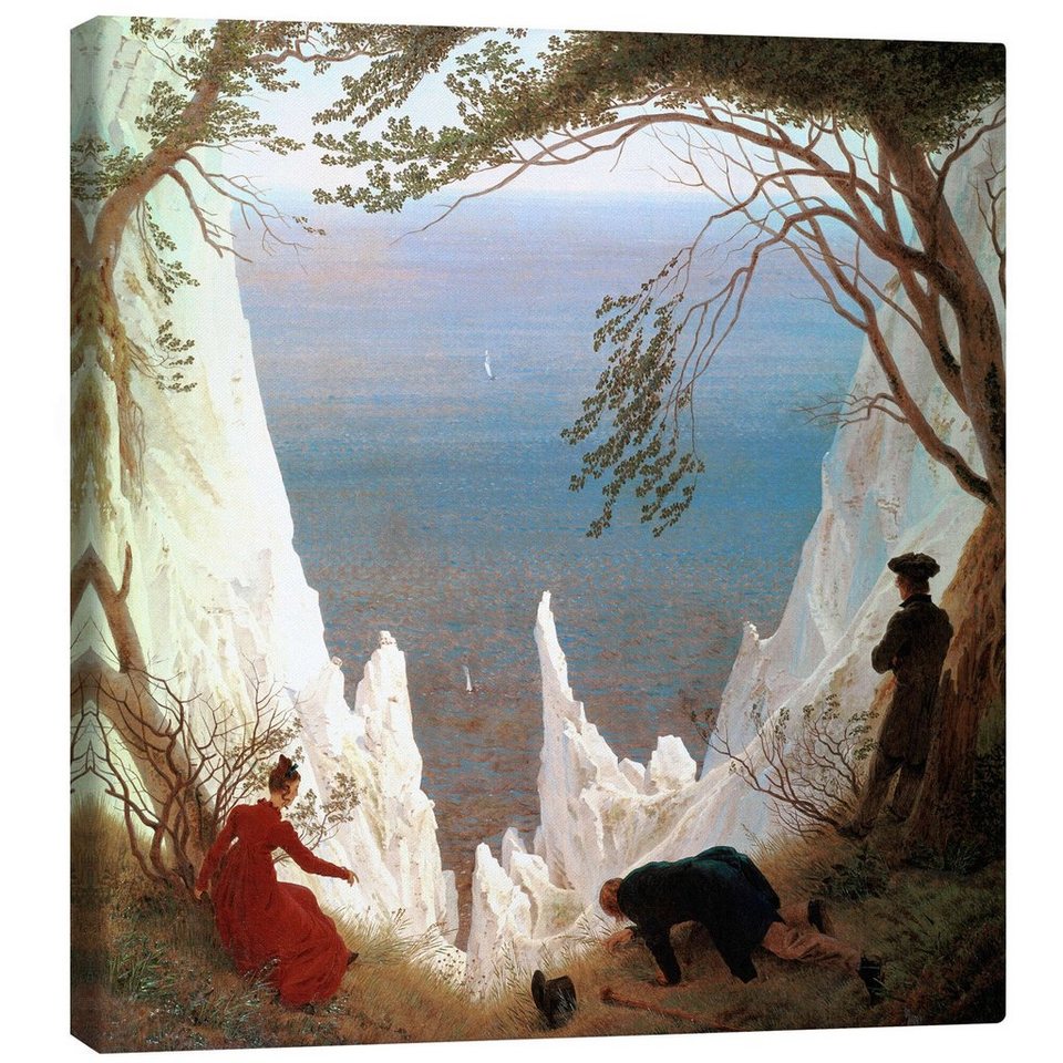 Posterlounge Leinwandbild Caspar David Friedrich Kreidefelsen Auf