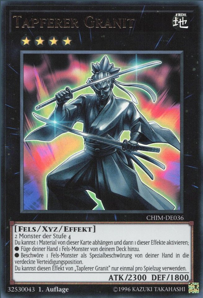 Recollectibles Sammelkarte Yugioh Karte Tapferer Granit Deutsch Yu Gi