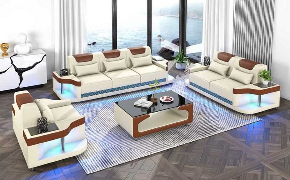 Jvmoebel Wohnzimmer Set Couchgarnitur Sofagarnitur Sofas Sessel Modern