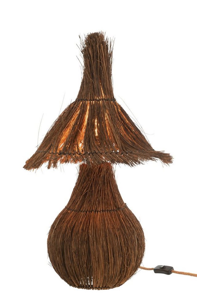 Gilde Dekoobjekt Exklusives 2er Set Tischlampe Tropisch Bohemian