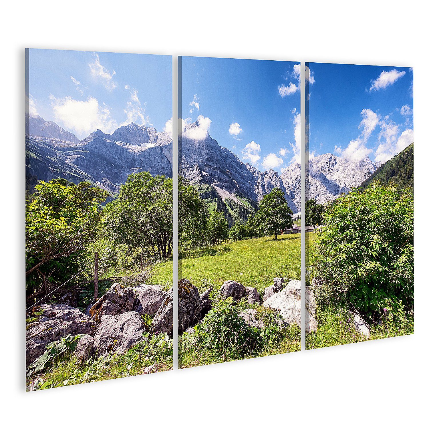 islandburner Leinwandbild »Bild auf Leinwand Karwendelgebirge In Österreich Europäische Alpen ...