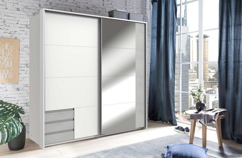 Stylefy Schwebetürenschrank Erlen Ii Kleiderschrank Mehrzweckschrank