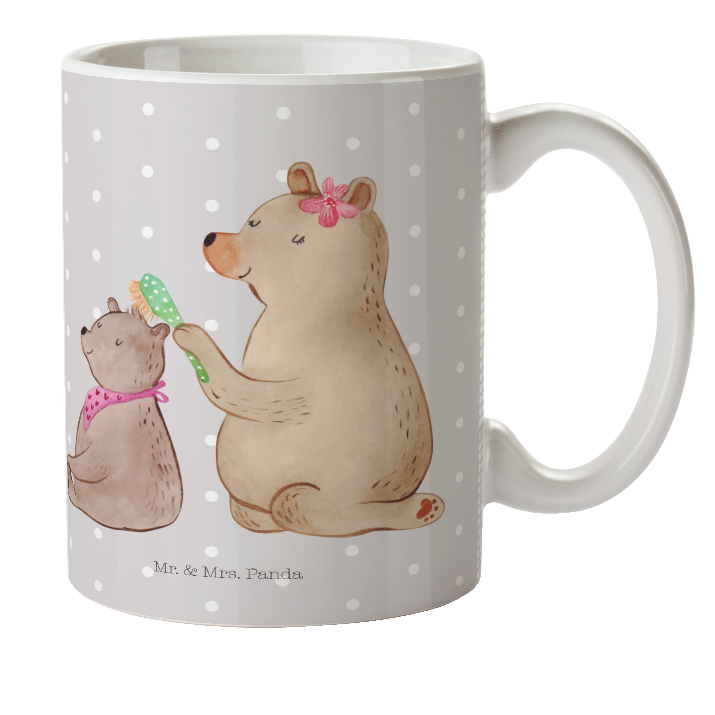 Mr And Mrs Panda Kinderbecher Bär Mit Kind Grau Pastell Geschenk