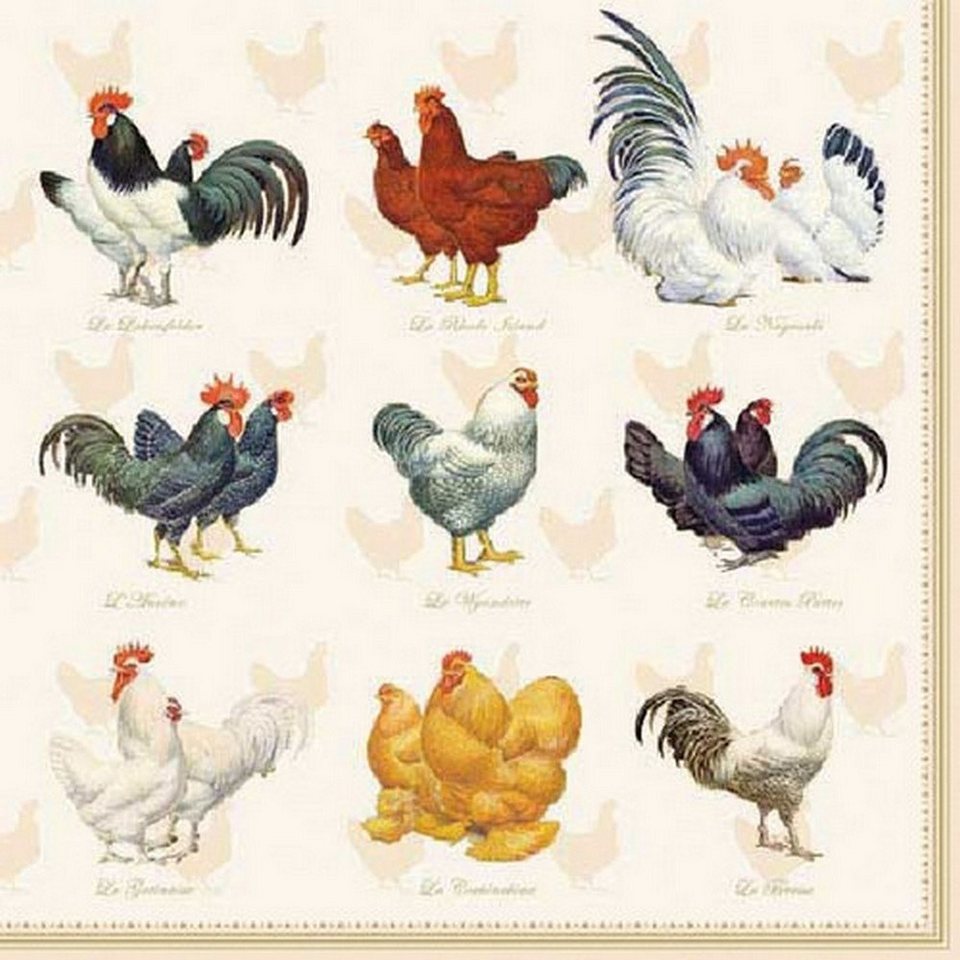 Ambiente Luxury Paper Products Papierserviette 20 Servietten Wyandotte