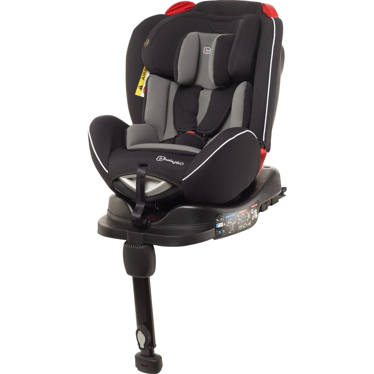 BabyGo Autokindersitz, BabyGo Fixleg rotation 360 Grad Autositz Kindersitz 0-25 kg black | 2701