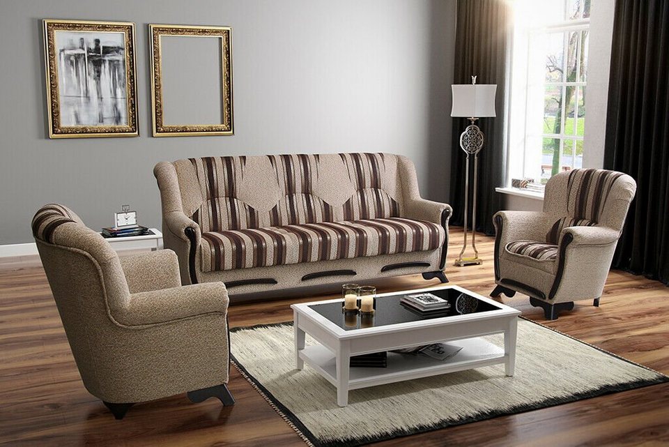 Jvmoebel Sofa Klassische Sofagarnitur Eryk Sofa 311 Set Sofas