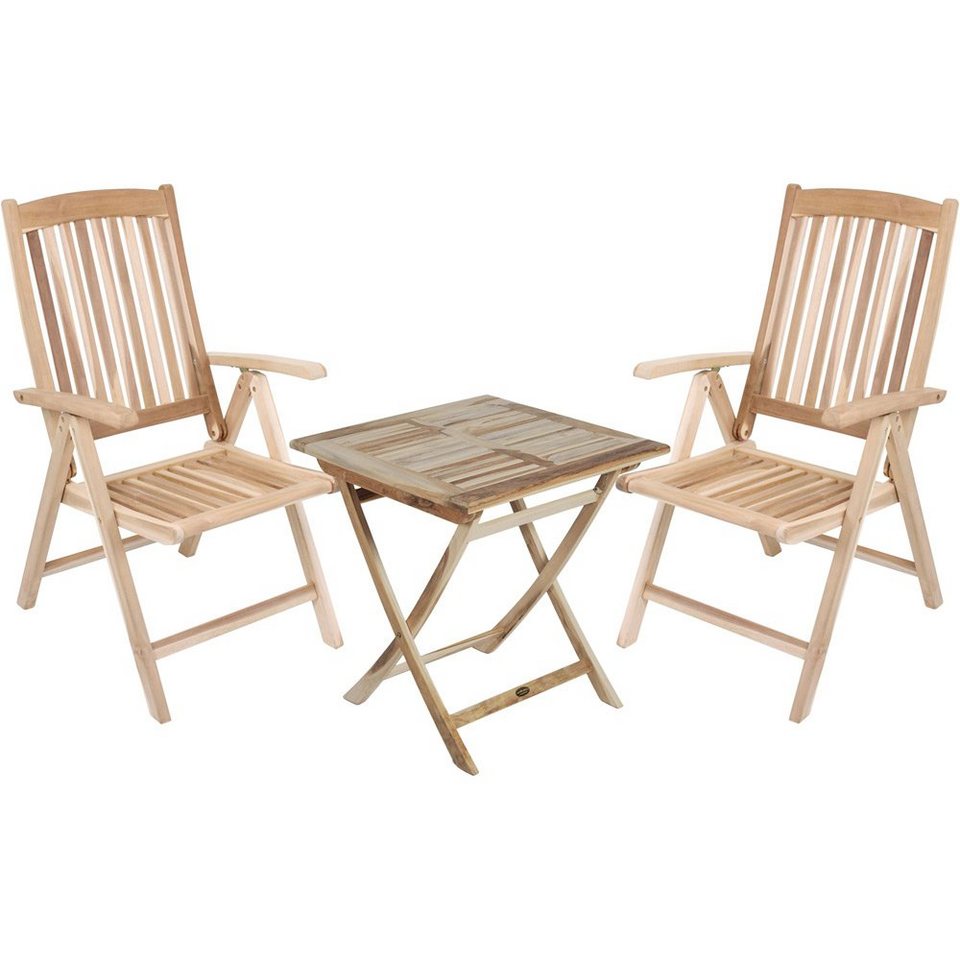 Lomadox Balkonset GARDA-120, (3-tlg), Gartenmöbel Set aus 2 Stühlen, 1 ... Lomadox Balkonset GARDA-120, (3-tlg), Gartenmöbel Set aus 2 Stühlen, 1 ...