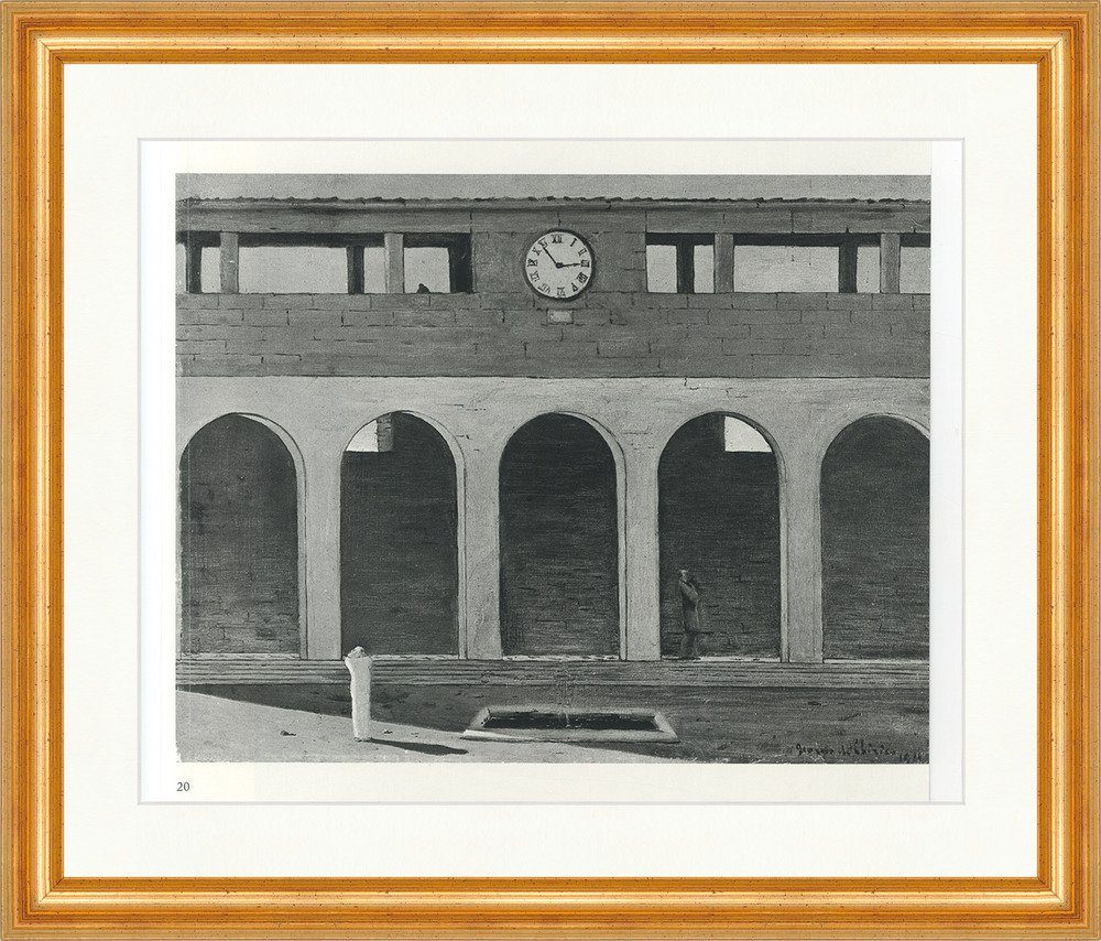 BillerAntik Kunstdruck Das Rätsel der Stunde Giorgio De Chirico Surrealismus Plakatwelt 1433, (1 St)