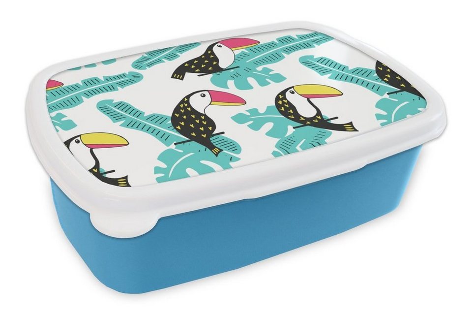 Muchowow Lunchbox Muster Dschungel Tukan Kunststoff 2 Tlg