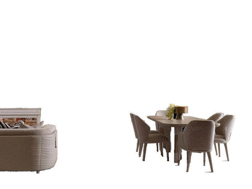 Jvmoebel Esszimmer Set Esszimmer Garnitur Essecke Esstisch Stühle Set
