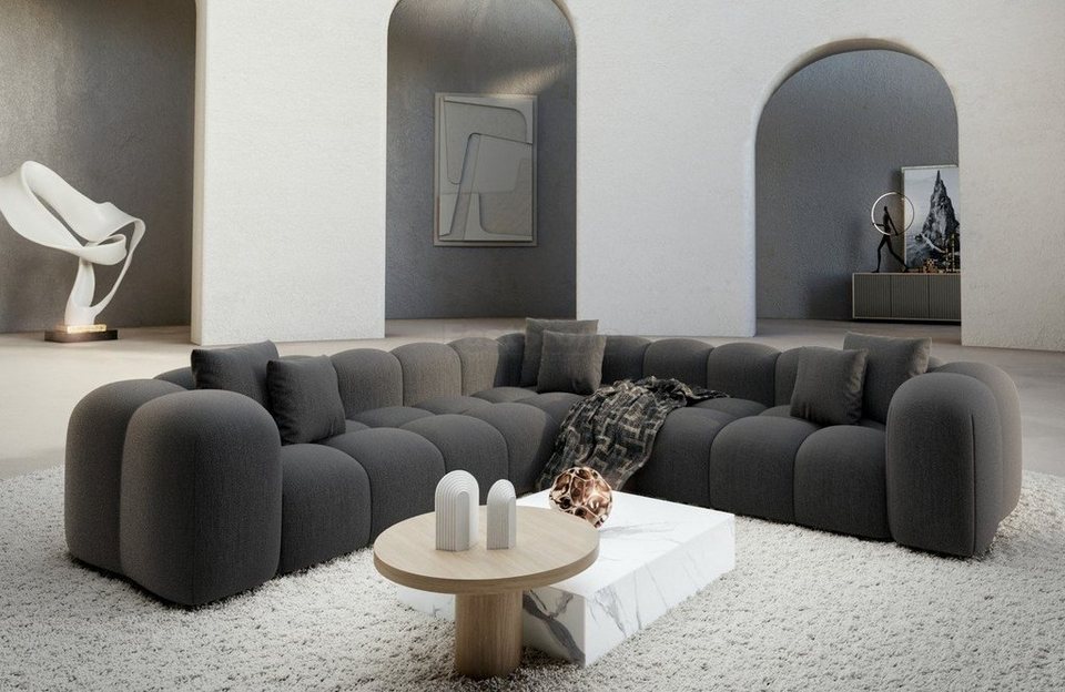 Sofa Dreams Ecksofa Modern Stoff Strukturtstoff Couch Sofa Formentera L