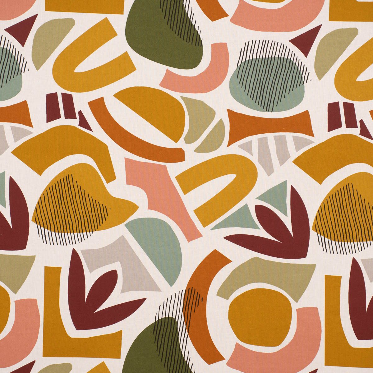 SchÖner Leben Stoff Baumwollstoff Dekostoff Retro Art Moderne Kunst