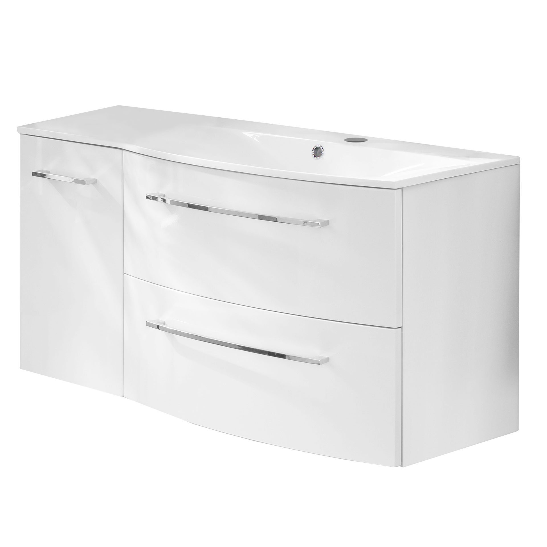 Fackelmann Badmöbel Set Verona Badmöbel Set 3 Teilig 115 Cm Weiß