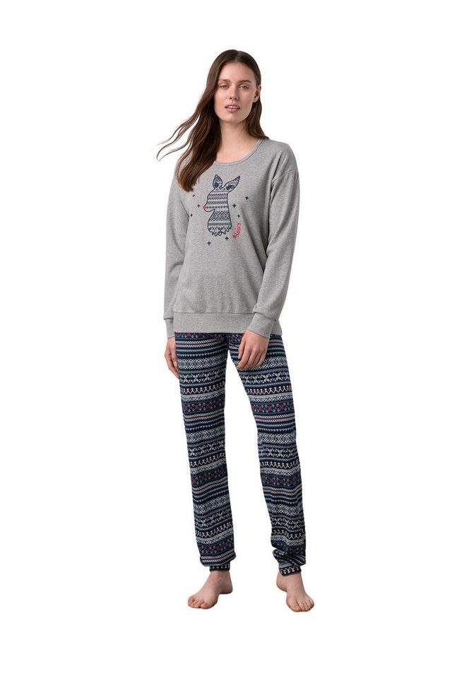 Vamp Pyjama Set 2 Tlg Set Damen Schlafanzug 2 Teilig Pyjama