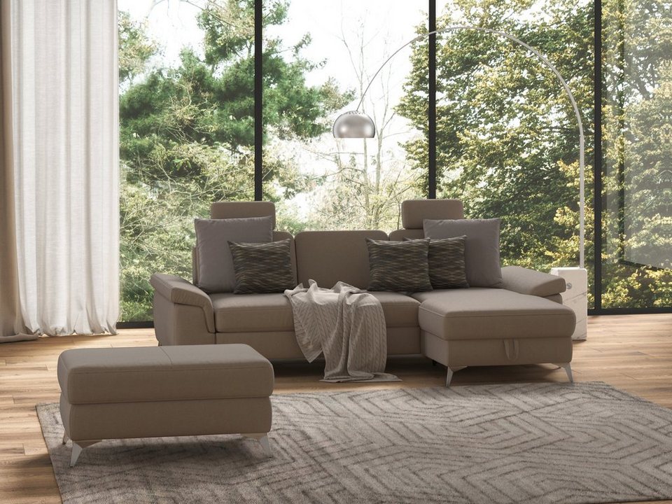 Sitandmore Ecksofa Padua Inklusive Sitztiefenverstellung
