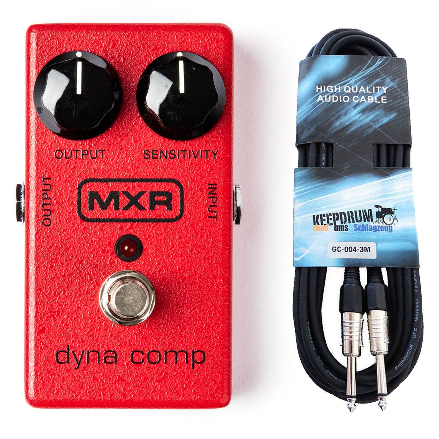 MXR E-Gitarre MXR Effektgerät M102 Dyna comp Kompressor mit Kabel, Vorteils-Set, Analog, Elektro ...