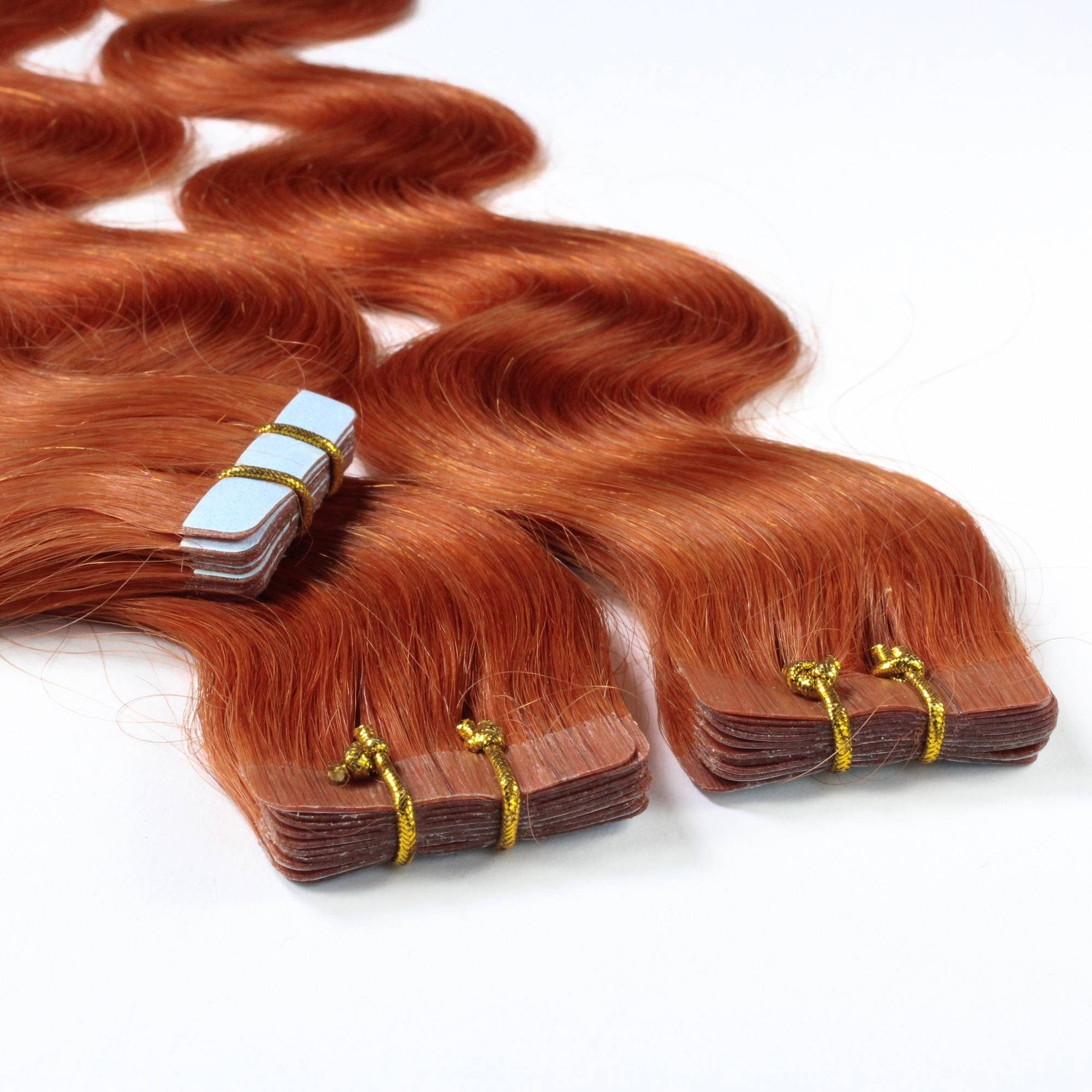 hair2heart Echthaar-Extension Tape Extensions gewellt #8/03 Hellblond ...