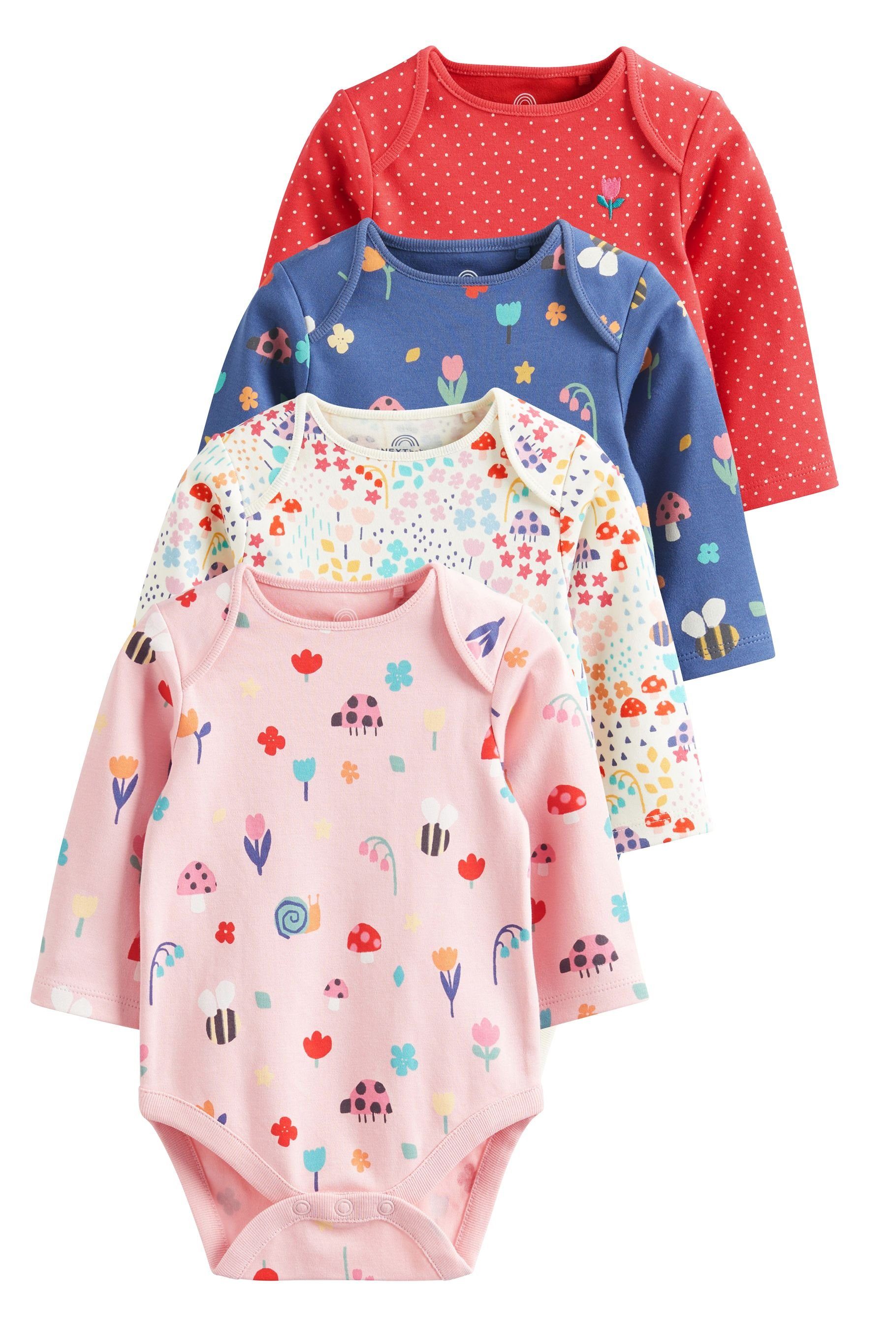Next Langarmbody Langärmelige Bodysuits Im 4er Pack 4 Tlg Mode Und