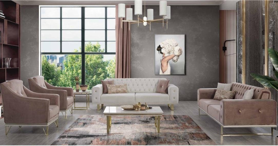 Xlmoebel Wohnzimmer Set Designer Chesterfield Sofa Set Mit Luxuriösen