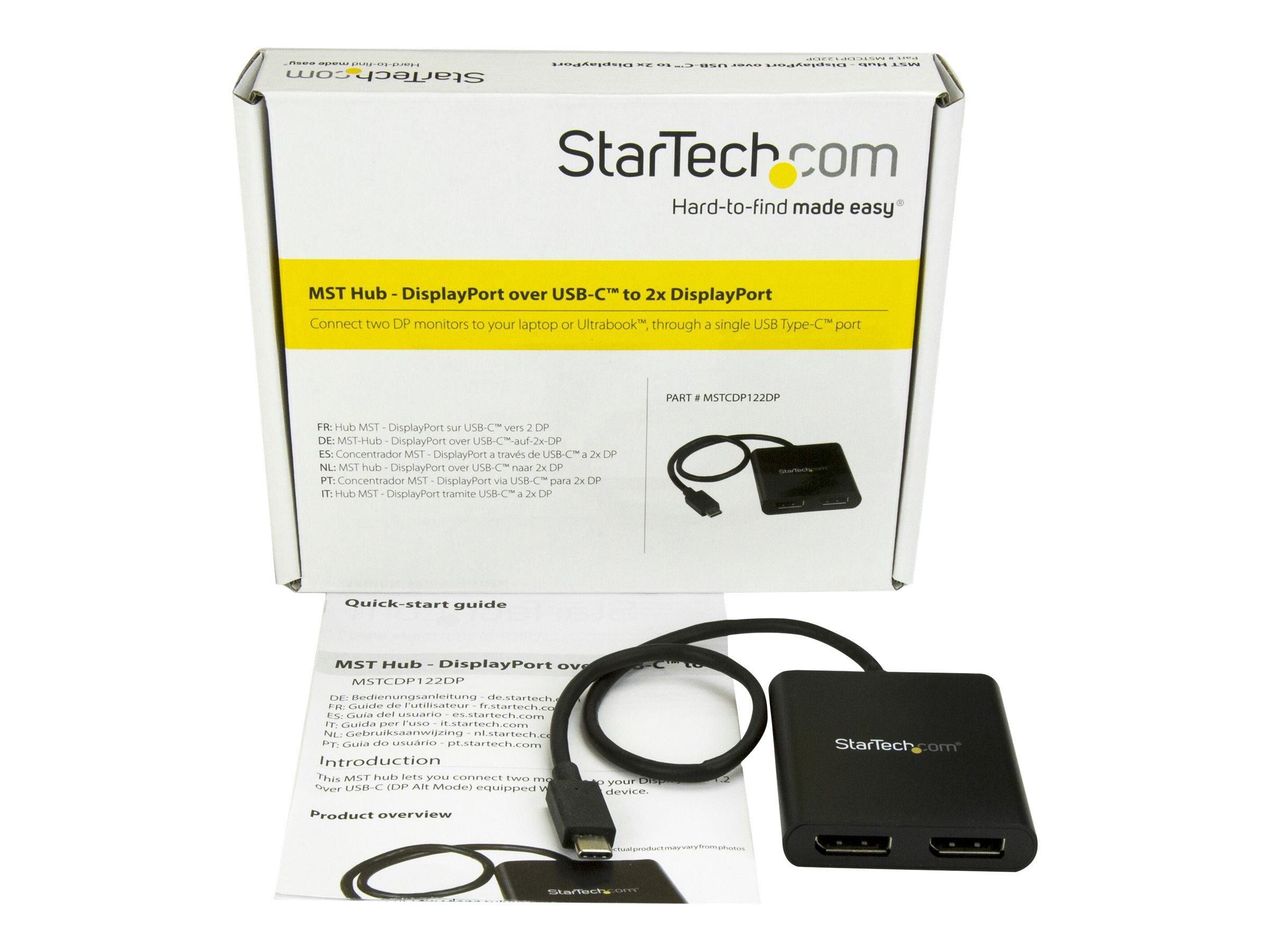 Startech.com STARTECH.COM USB-C auf DisplayPort Multi-Monitor Splitter - 2-Port ... Video-Kabel