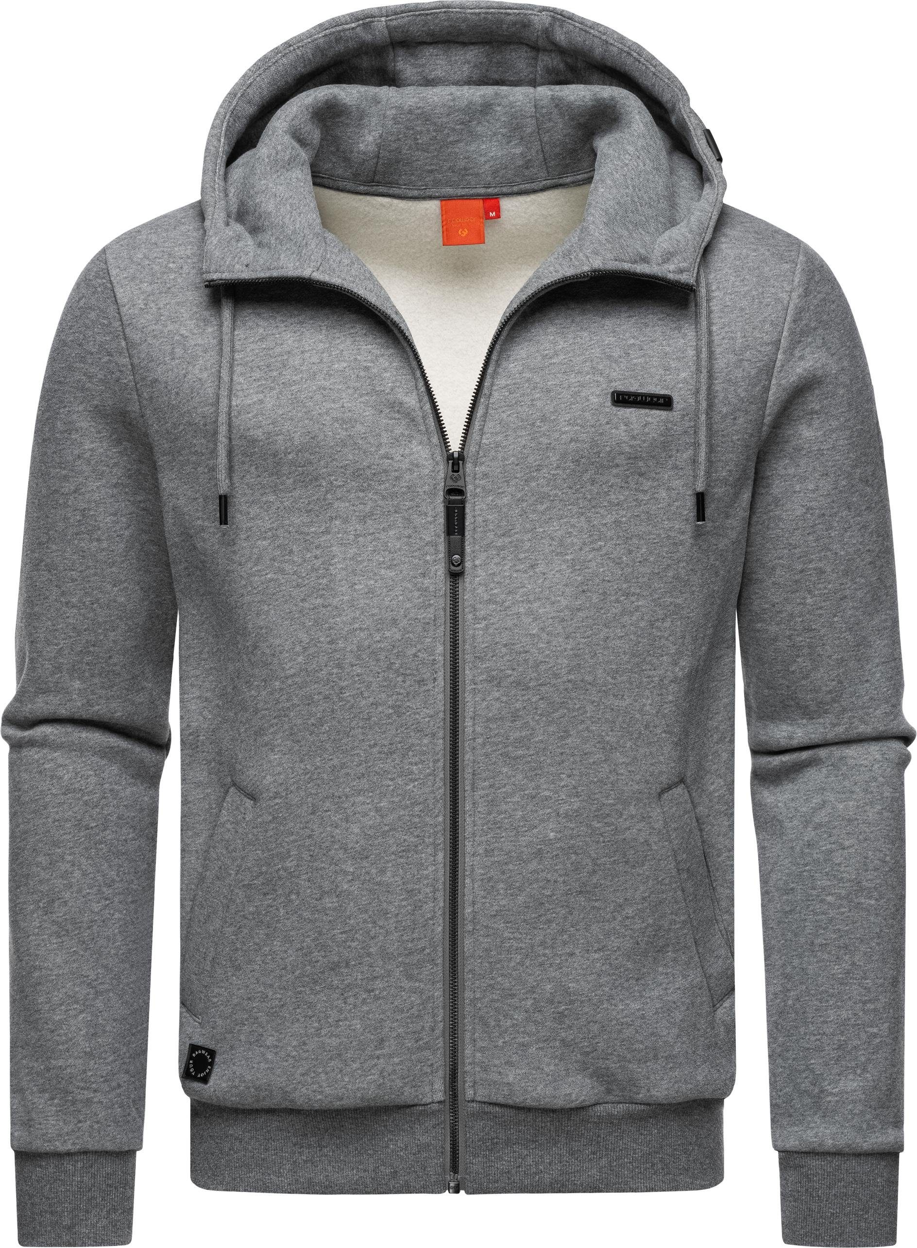 Ragwear Kapuzensweatjacke Natte Zip Herren Basic Sweatjacke Mit Kapuze