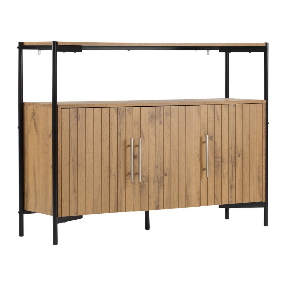 Ideasy Anrichte Kommode Sideboard Mit 3 Türen Verstellbaren