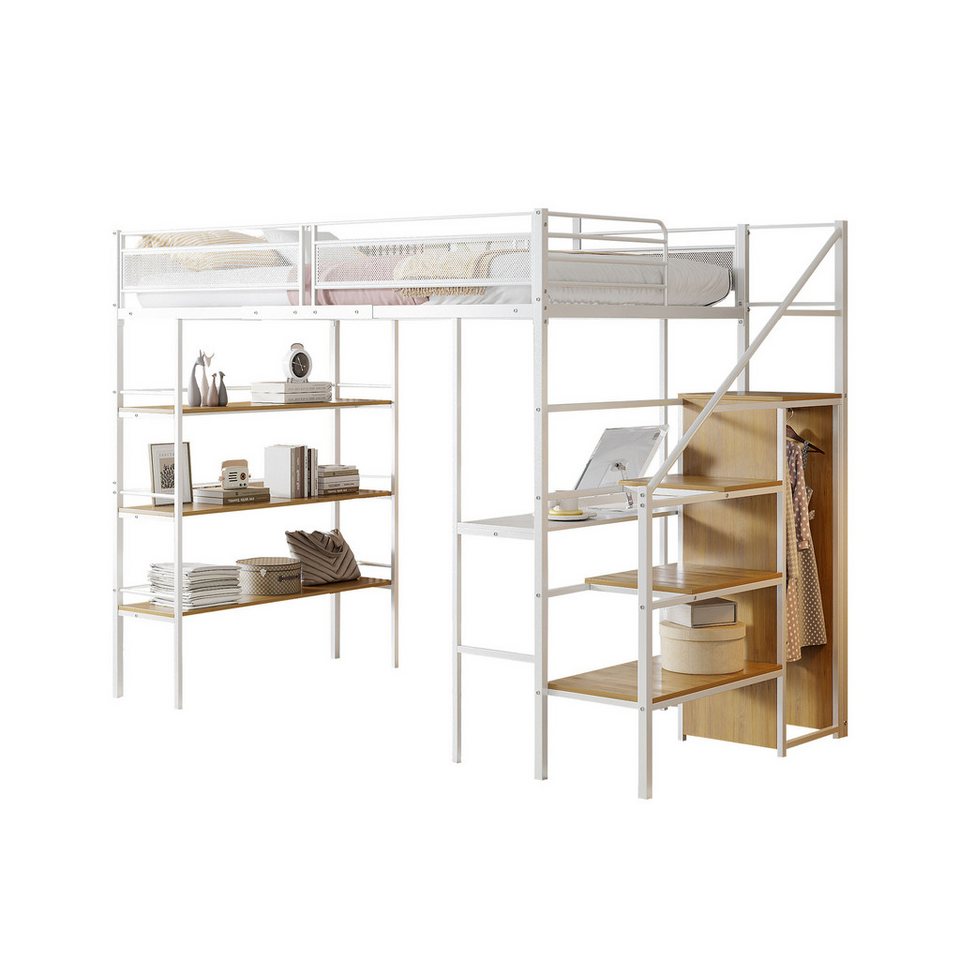 Modfu Kinderbett Eisenbett Einzelbett Hochbett Metallbett Stauraumbett
