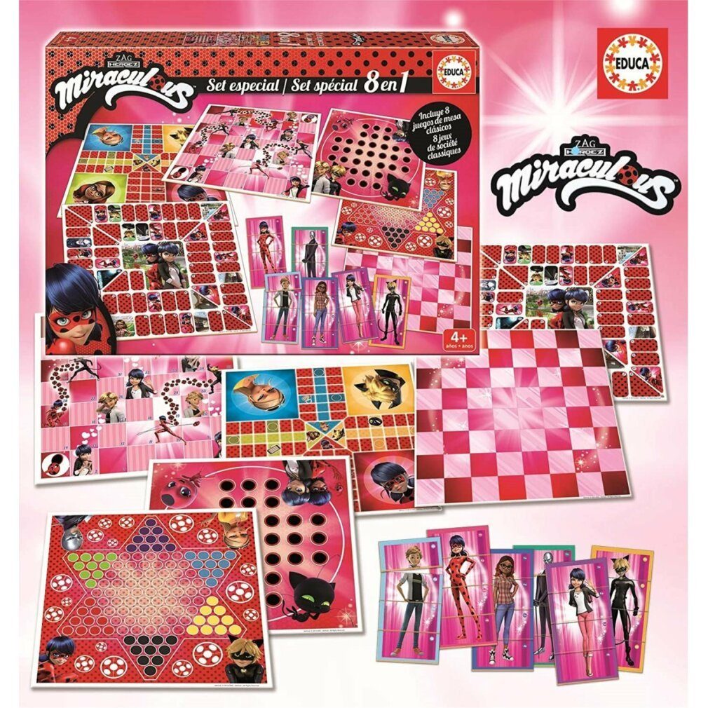 Educa Spiel, Magic Ladybug und Black Cat 8v1 Spielset, ab 4 Jahren