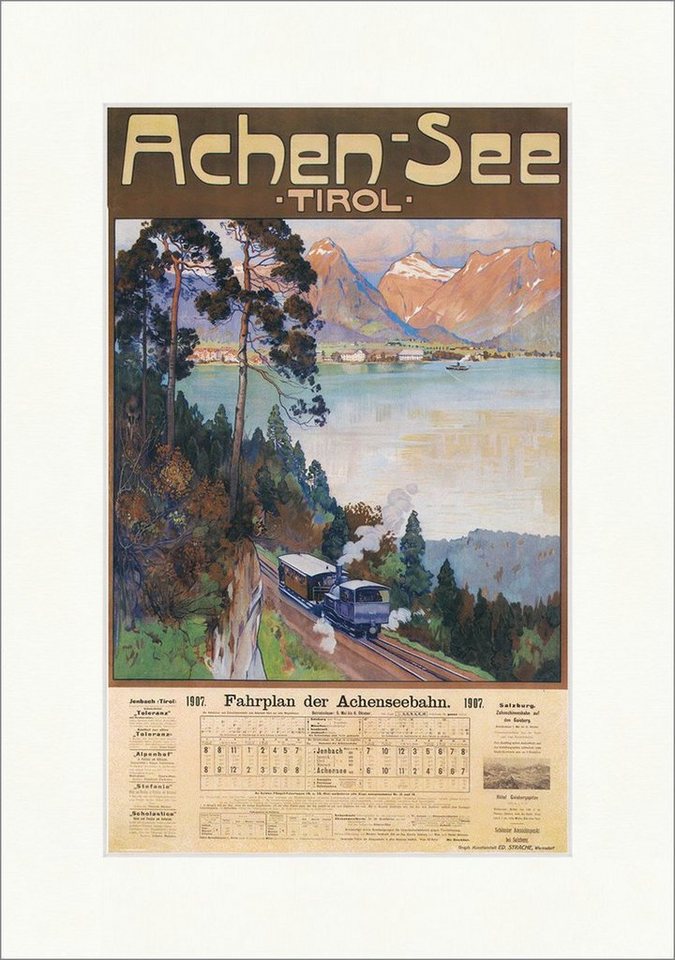 Kunstdruck Achen See Tirol Achenseebahn 1907 Plan Österreich Kunstdruck ... Kunstdruck Achen See Tirol Achenseebahn 1907 Plan Österreich Kunstdruck ...