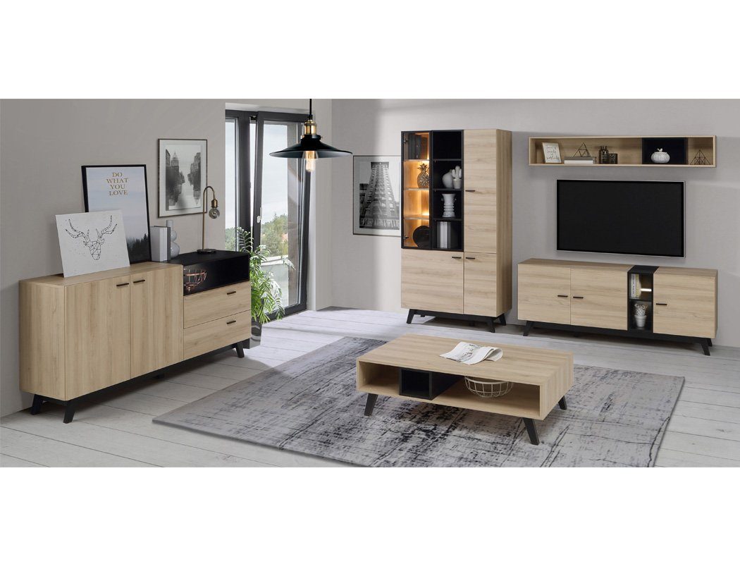 Expendio Wohnzimmer Set Claris 30 Spar Set 5 St Comano Pflaume