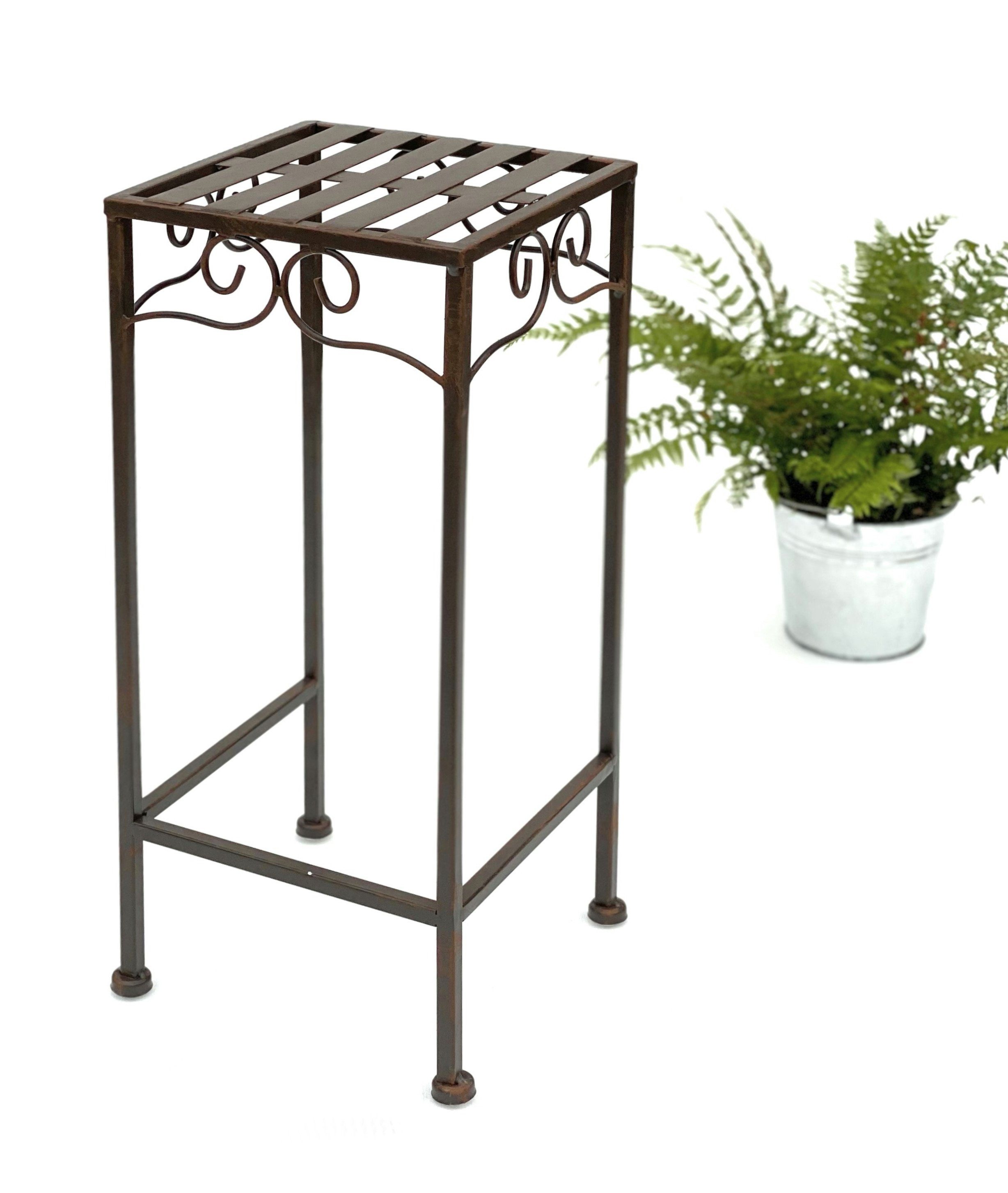 Dandibo Blumenhocker Metall Braun Eckig 48 Cm 68 Cm Blumenständer