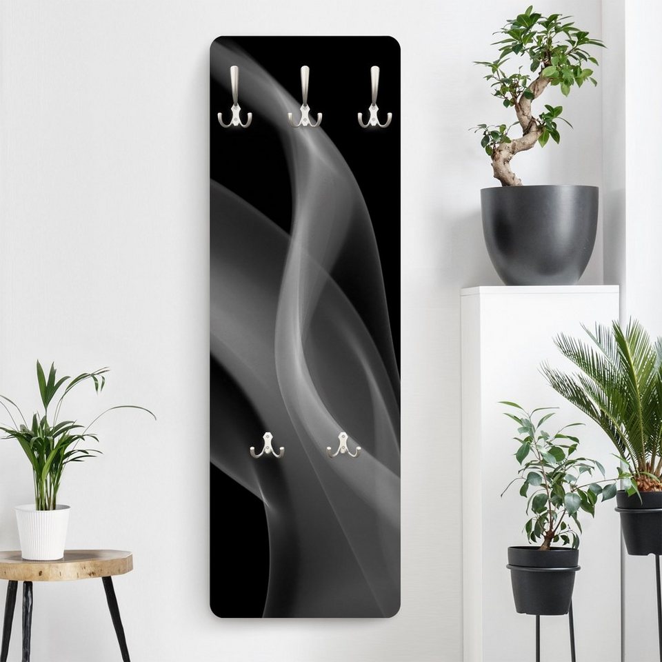 Bilderdepot24 Garderobenpaneel Design Abstrakt Silver Smoke