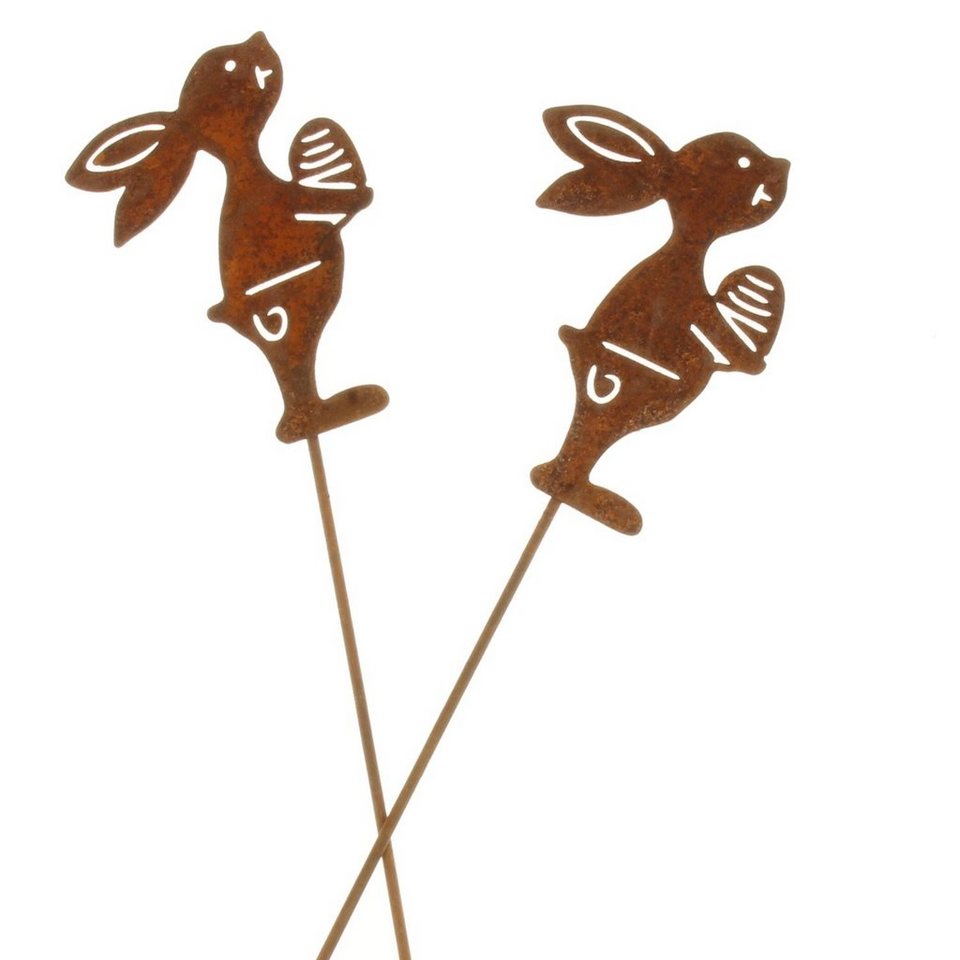 Macosa Home Osterfigur 2er Set Gartenstecker Ostern Osterhase Mit Ei