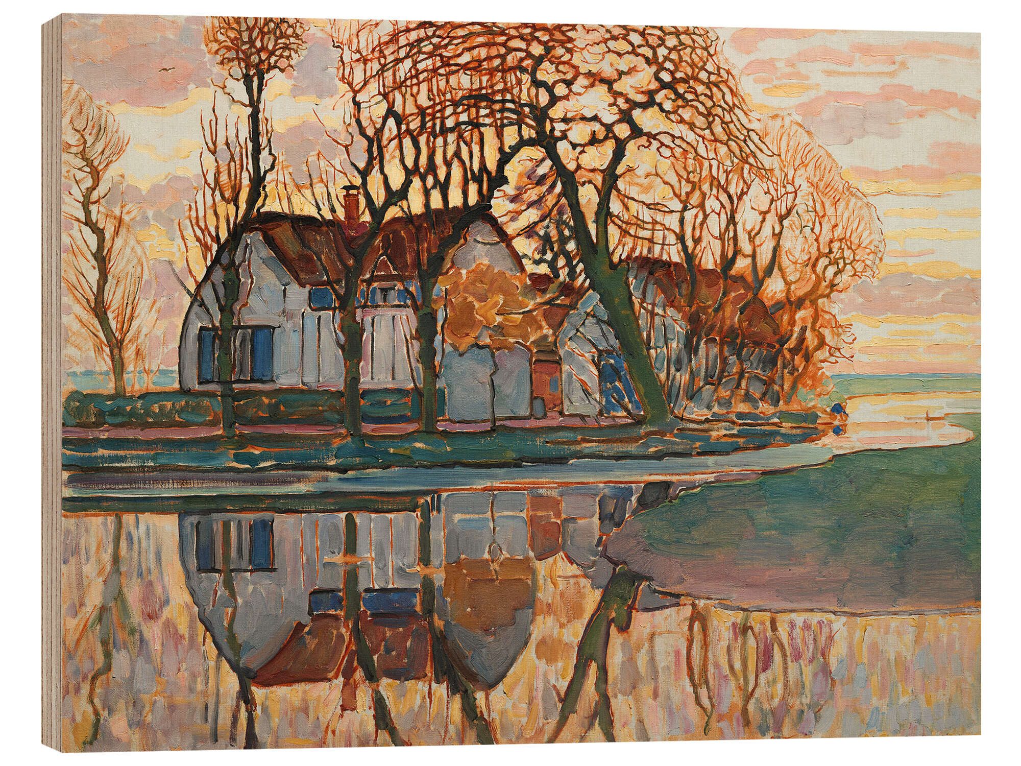 Posterlounge Holzbild Piet Mondrian Bauernhof Bei Duivendrecht Ca