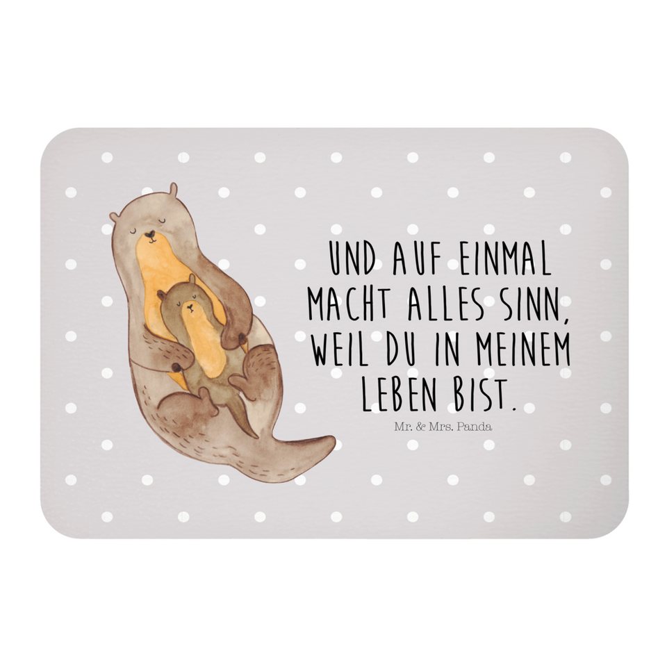 Mr And Mrs Panda Magnet Otter Kind Grau Pastell Geschenk