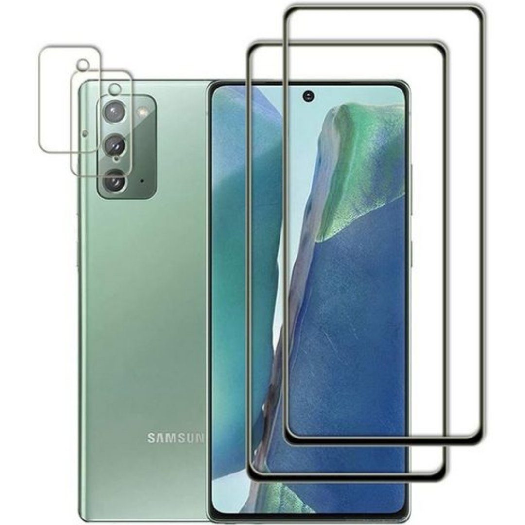 SmartUP Displayschutzglas 2X Schutzglas für Samsung Galaxy Note 20 Panzerfolie Display Kamera 3D ...