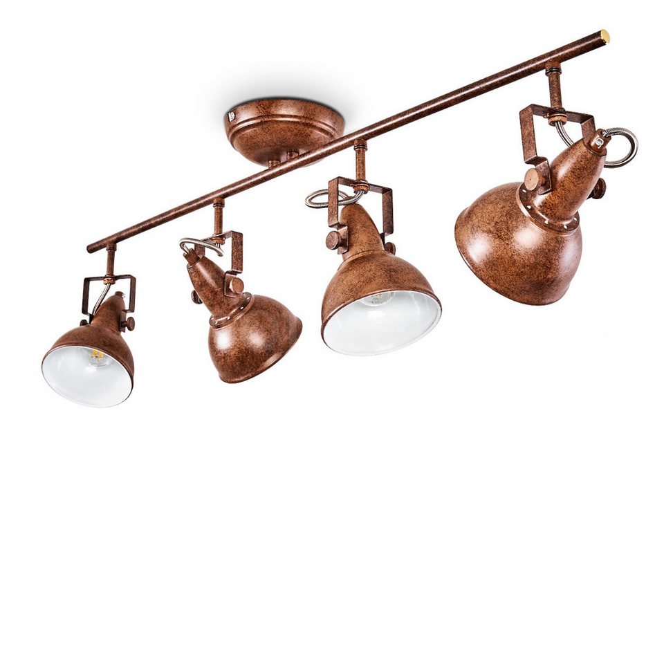 Hofstein Deckenleuchte Arazane Deckenlampe Aus Metall In Rostbraun