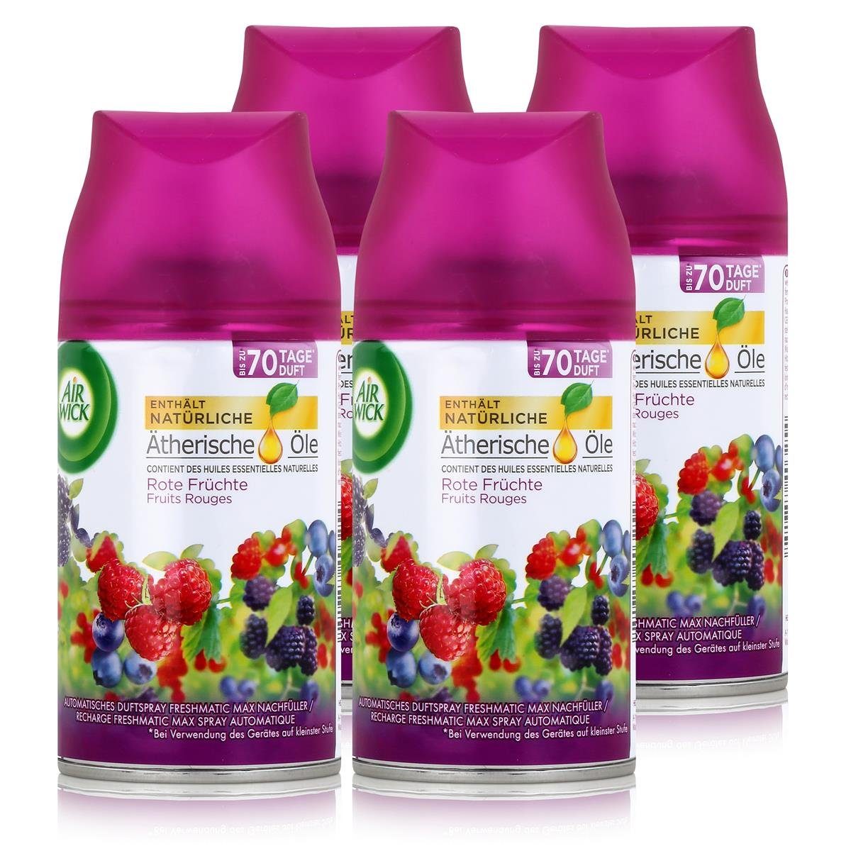 Air Wick Raumduft Air Wick Freshmatic Max Raumspray Rote Früchte 250ml - Raumduft (4er P