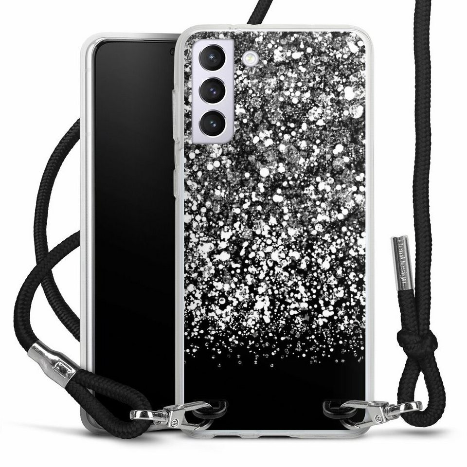 Deindesign Handyhülle Glitzer Look Schneeflocken Muster Snow Fall