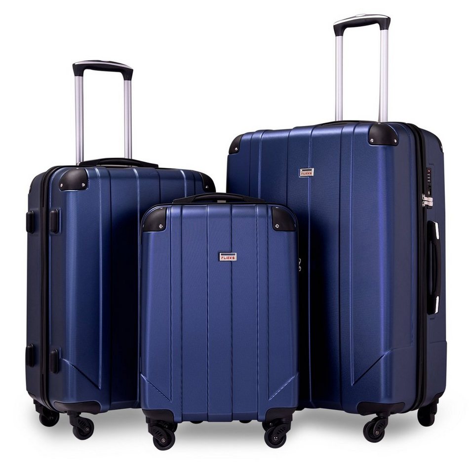 Merax Hartschalen Trolley 4 Rollen Set 4 Rollen Reisekoffer