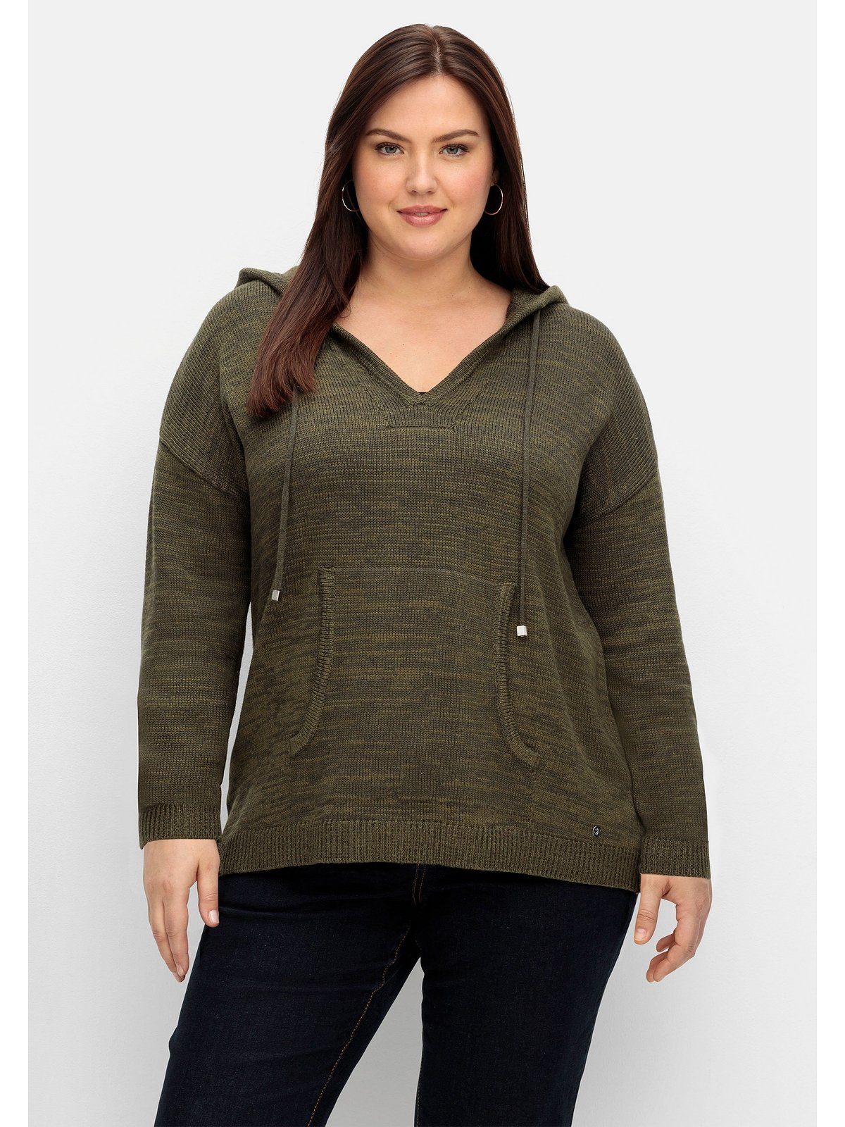Sheego Strickpullover Große Größen Mit Kaschmiranteil In Melierter Optik