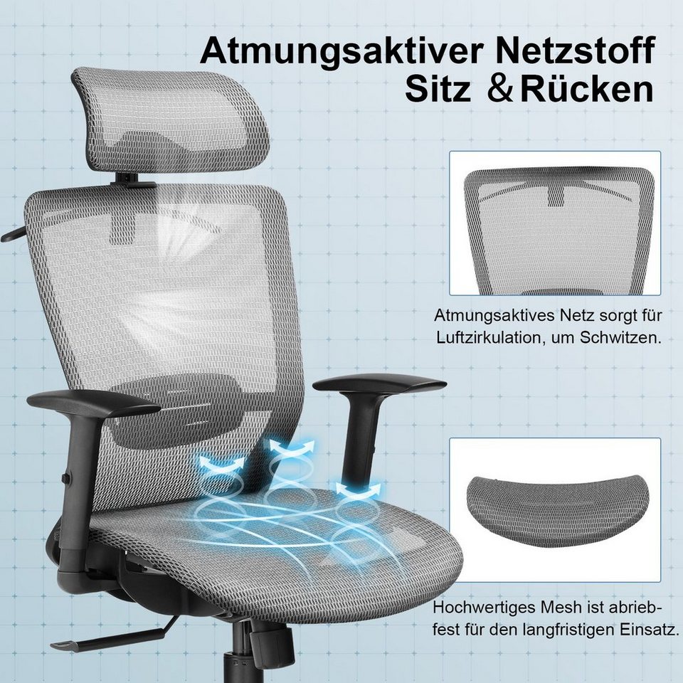Gtplayer Bürostuhl Ergonomischer Schreibtischstuhl Chefsessel Mit