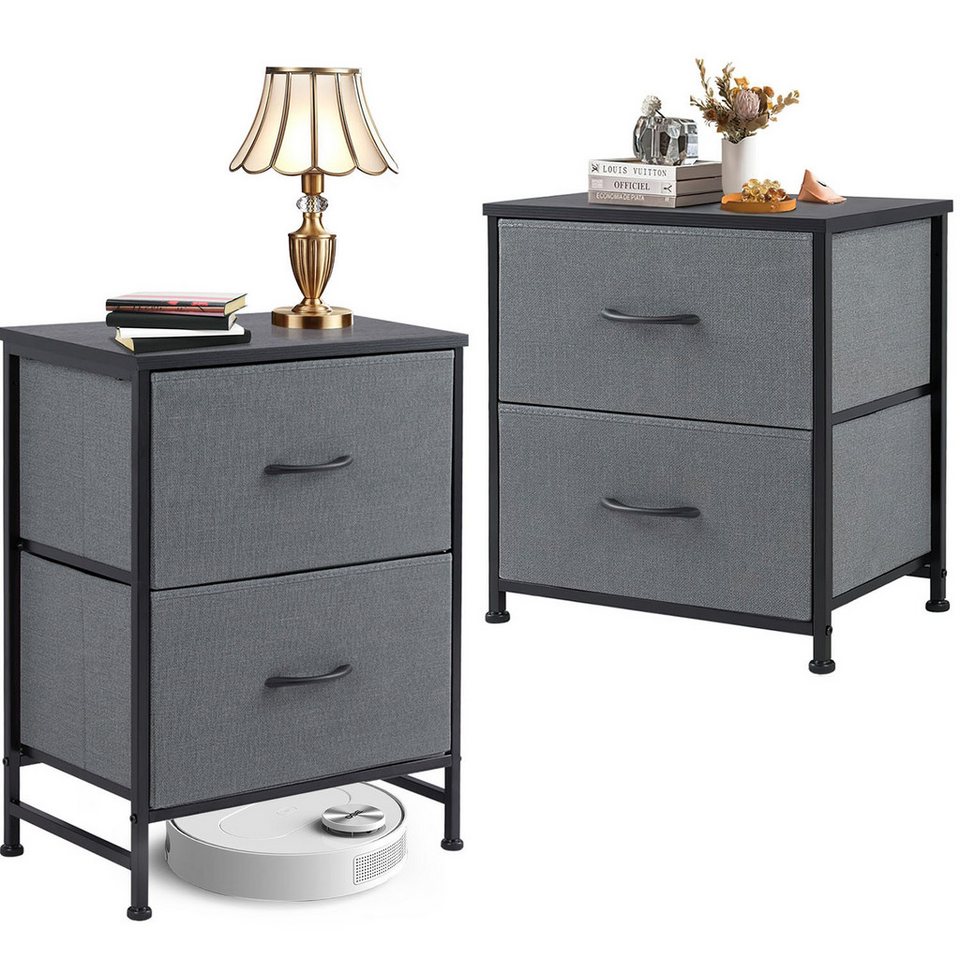 Surfou Kommode Nachttisch 2er Nightstand Kommode Beistelltisch Mit 2
